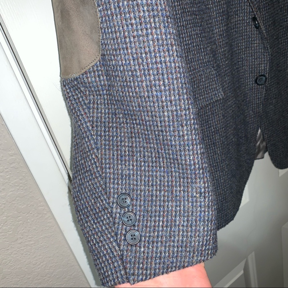 Vintage Tweed Wool Western Elbow Patch Coat - Gem